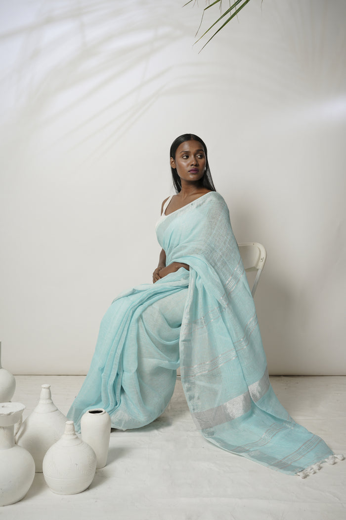 Linen Sarees - Buy Pure Handloom Linen Sarees Online