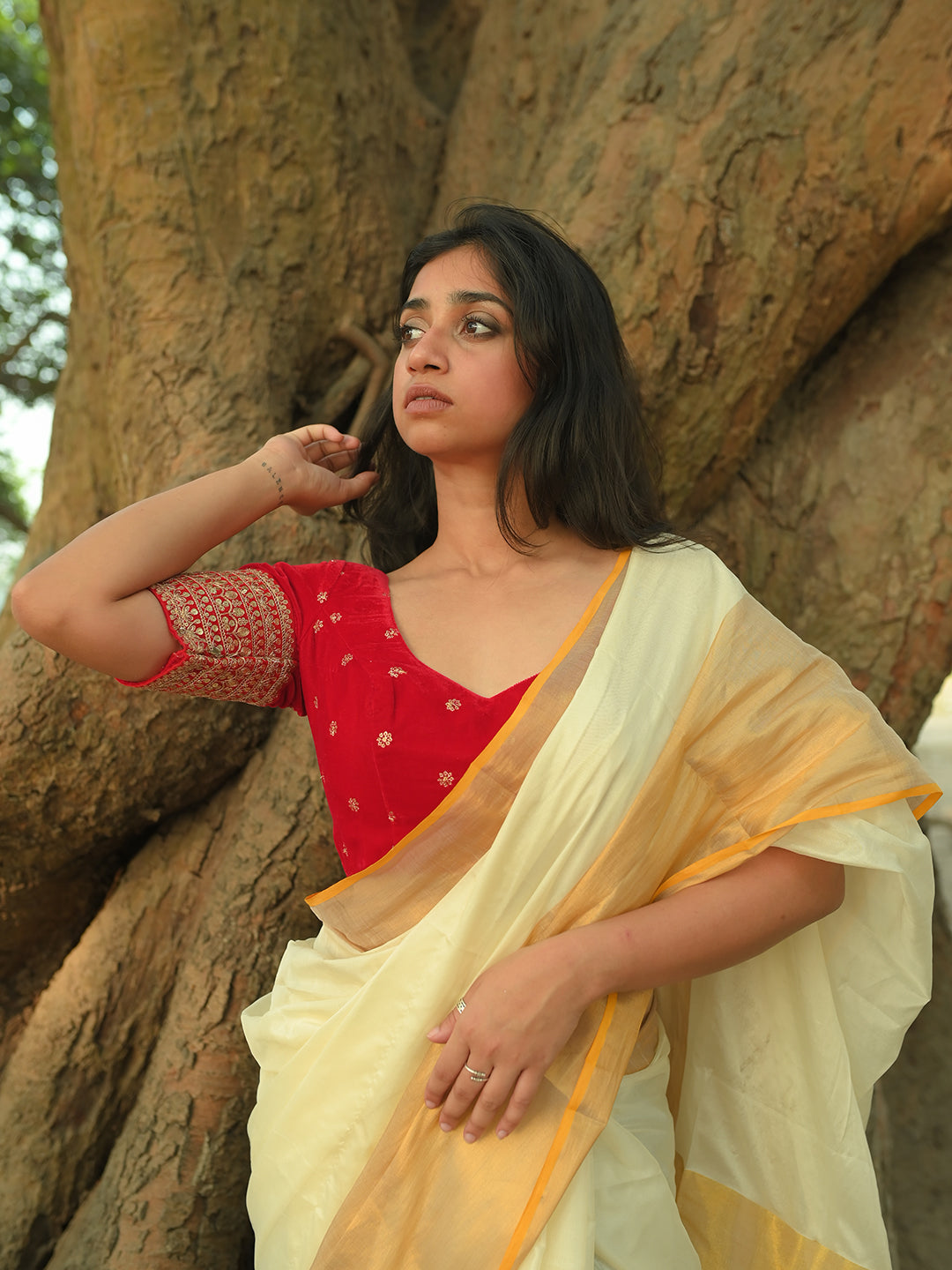 Red Velvet Blouse - Buy Designer Readymade Red Velvet Blouse Online