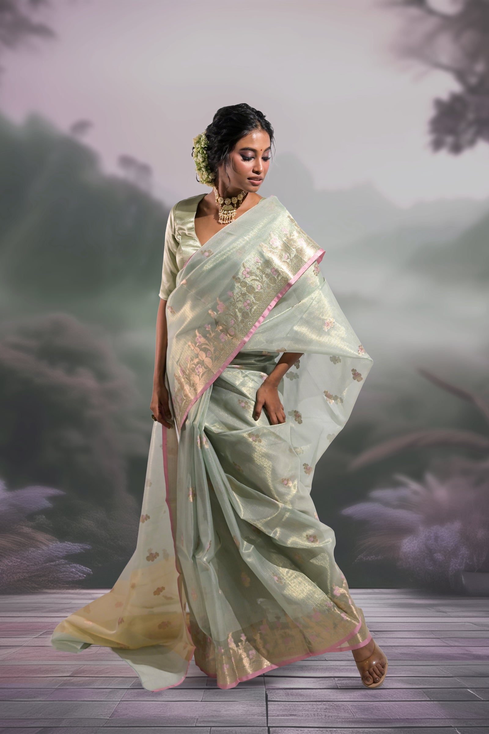 Pure Tissue Silk Sarees - Buy Tissue Material Sarees Online