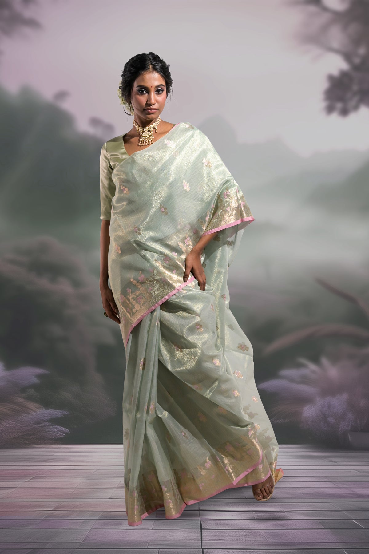 Pure Tissue Silk Sarees - Buy Tissue Material Sarees Online